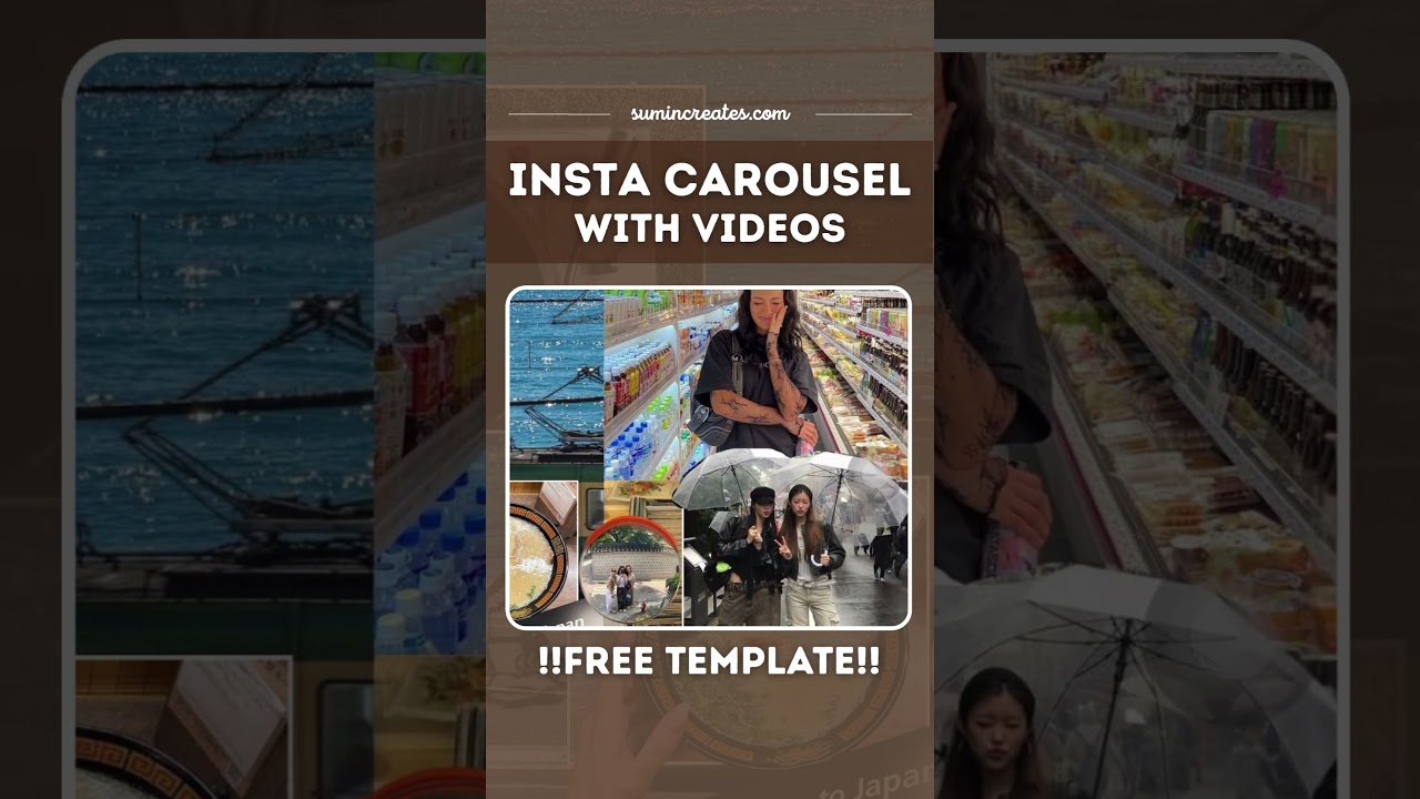 Free Instagram Carousel with Videos Template | Aesthetic Layout for Posts