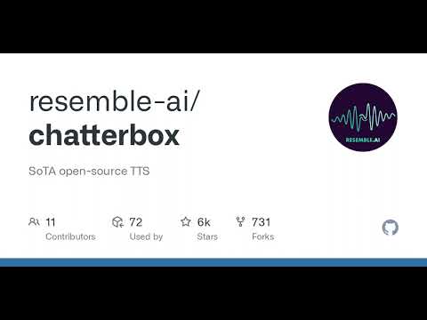 GitHub - resemble-ai/chatterbox: SoTA open-source TTS
