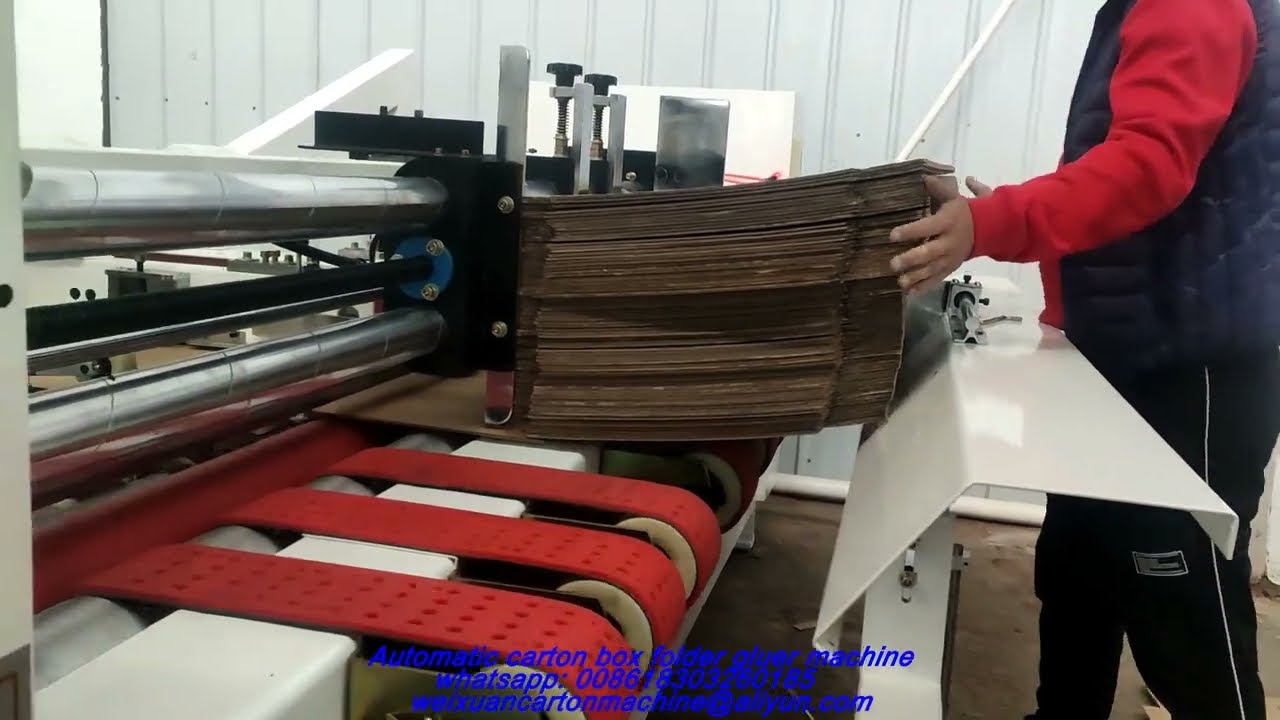 China Automatic carton box folding and gluing machine