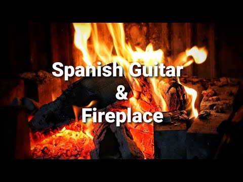 Spanish Guitar Sensual Romantic Relaxing Music | Crackling Fireplace & Relaxing Guitar Music