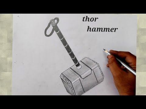 how to draw Thor Hammer l how to draw Thor Hammer easily l how to draw Thor Hammer easy