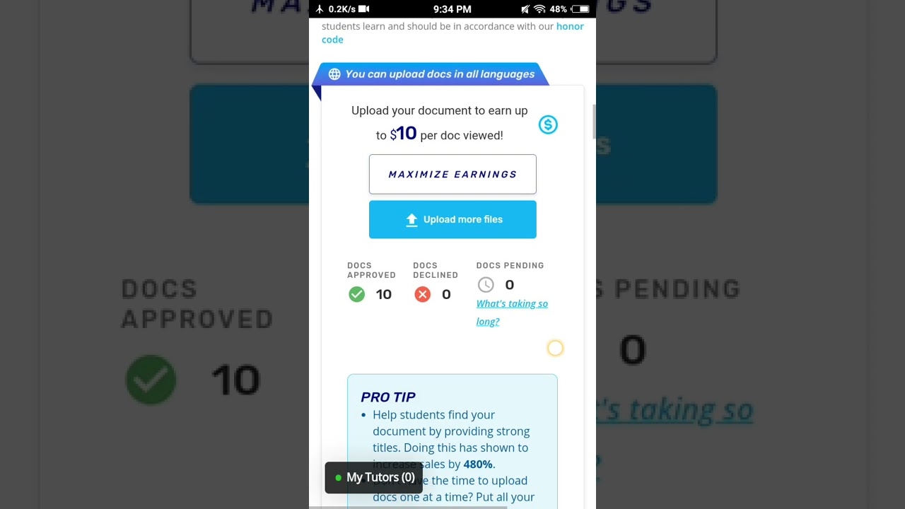 # Earn money by selling old notes in study pool     #10 documents approved❤