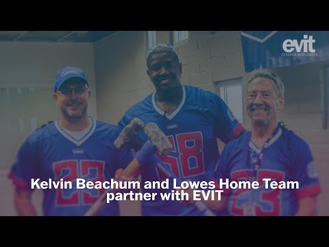 Lowes Home Team & Arizona Cardinals' Kelvin Beachum start demolition at EVIT | #LowesHomeTeam