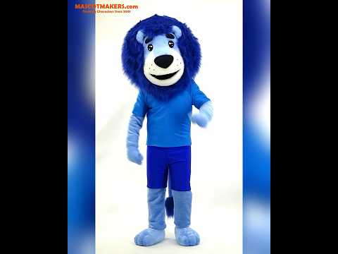 Blue Lion Mascot Costume | Mascot Makers - Custom mascots and characters