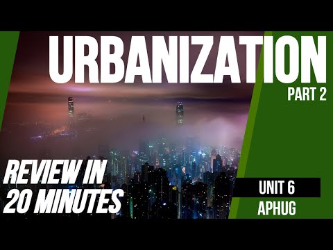 Urbanization (Part 2) | AP Human Geography Unit 6 Review in 20 minutes