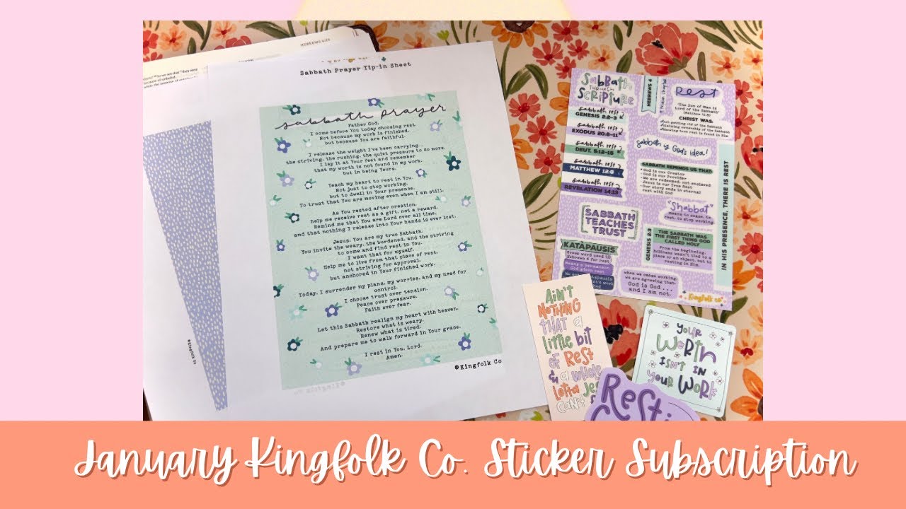 Kingfolk Co January Sticker Subscription 