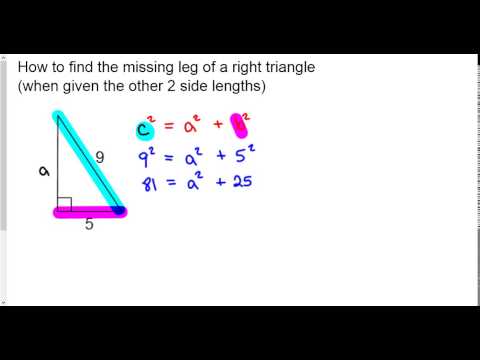 3 Find the missing leg of a right triangle