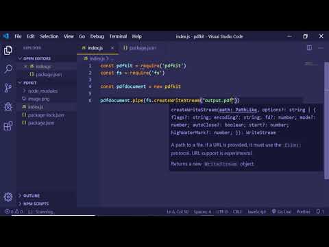 PDFKit Tutorial | Generating PDF Documents in Node.js and Browser