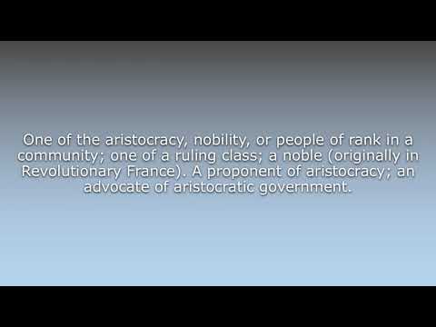 What does Aristocrat mean?