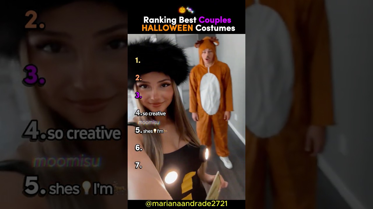 Ranking The Best COUPLES Halloween Costumes 🎃✨ #tiktokviral #halloween2025