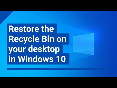 How to restore the Recycle Bin icon on your desktop in Windows 10