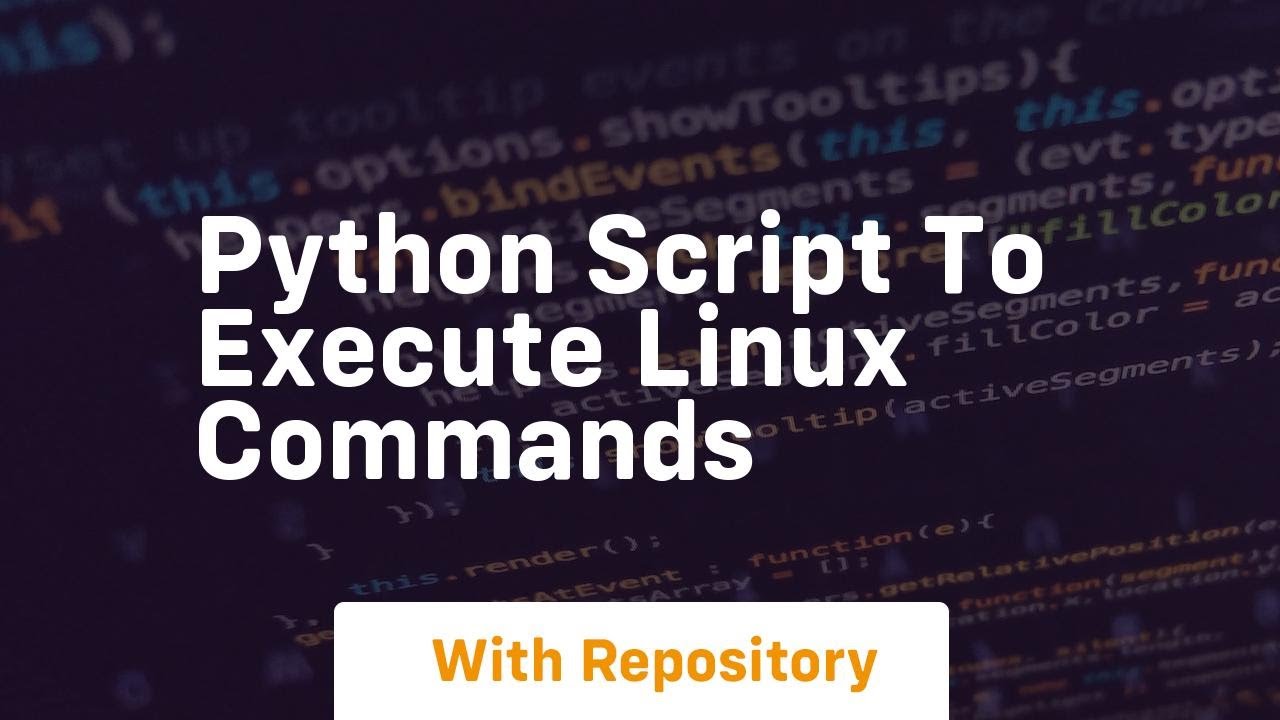 Python script to execute linux commands