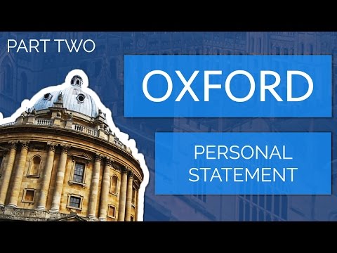 [Part 2] Apply to Oxford University: How to Write a Personal Statement