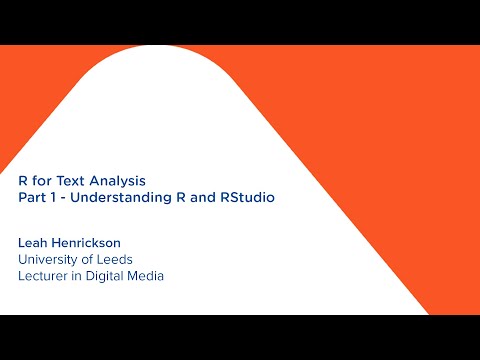 R for Text Analysis - Understanding R and RStudio