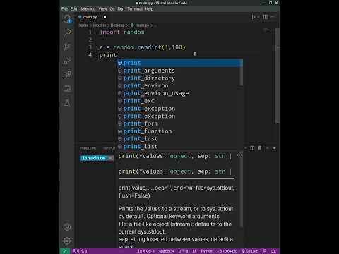 Generating random numbers between 1 and 100 using python #python