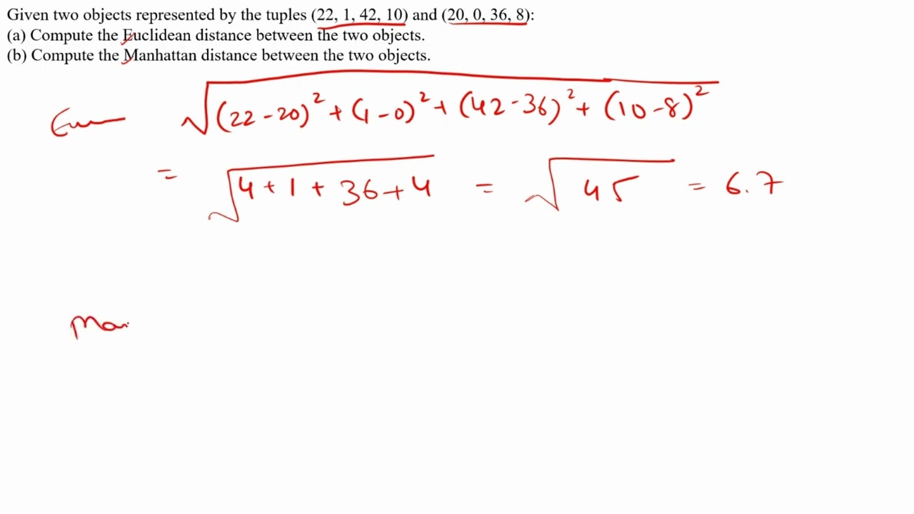 Numerical 3 (Distance between the two objects)