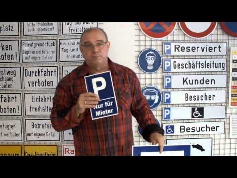 Produktinformation zu Parkplatzschildern auf www.schilderbestellung.de