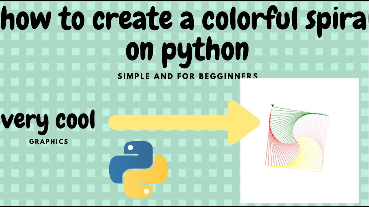 how to create a colorful spiral on python l programming kids