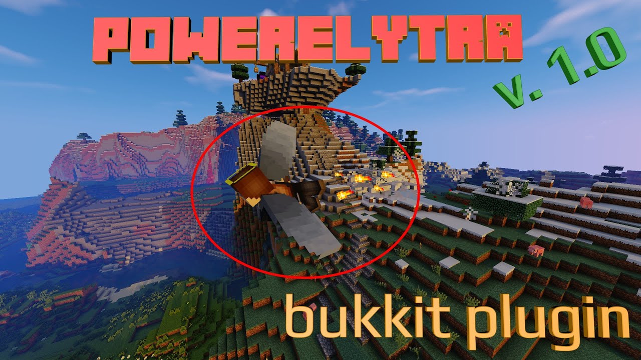PowerElytra - Bukkit Plugin Minecraft 1.9 - 1.11 [Easy fly] (FullHD 60fps)