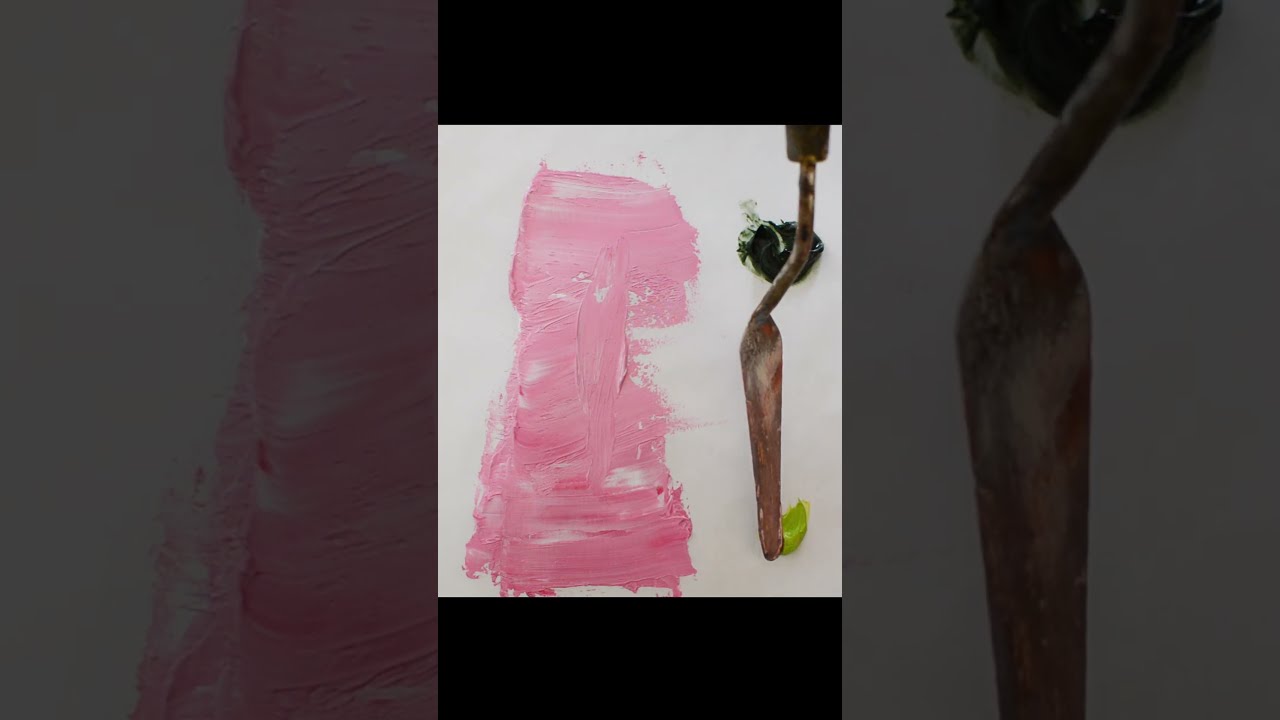 Watch What Happens When You Mix Pink & Green Oil Paint #oilpainter