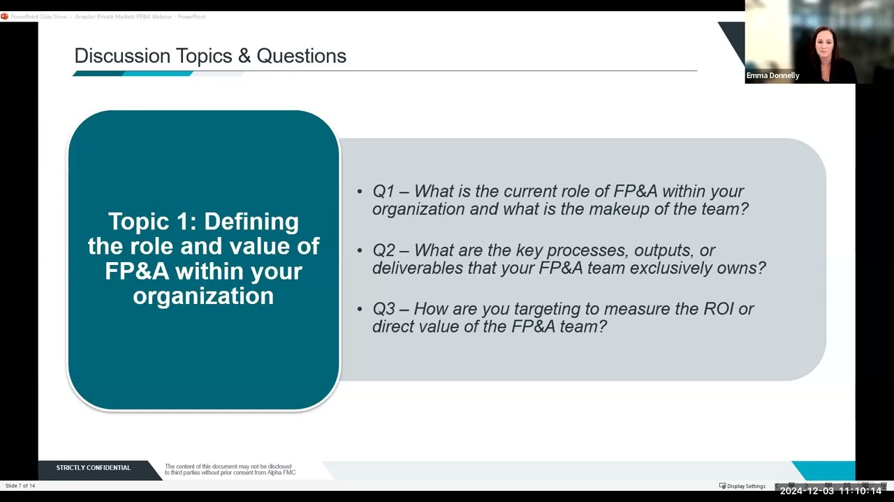 Alpha Alternatives Webinar | Streamlining FP&A for Private Markets