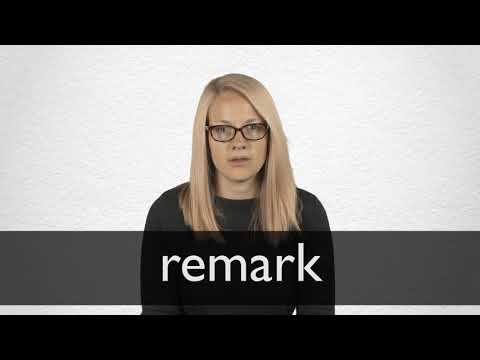 REMARK 释义 | 柯林斯英语词典