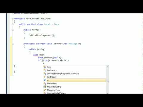 Steam Community :: Video :: Move Borderless Form C#