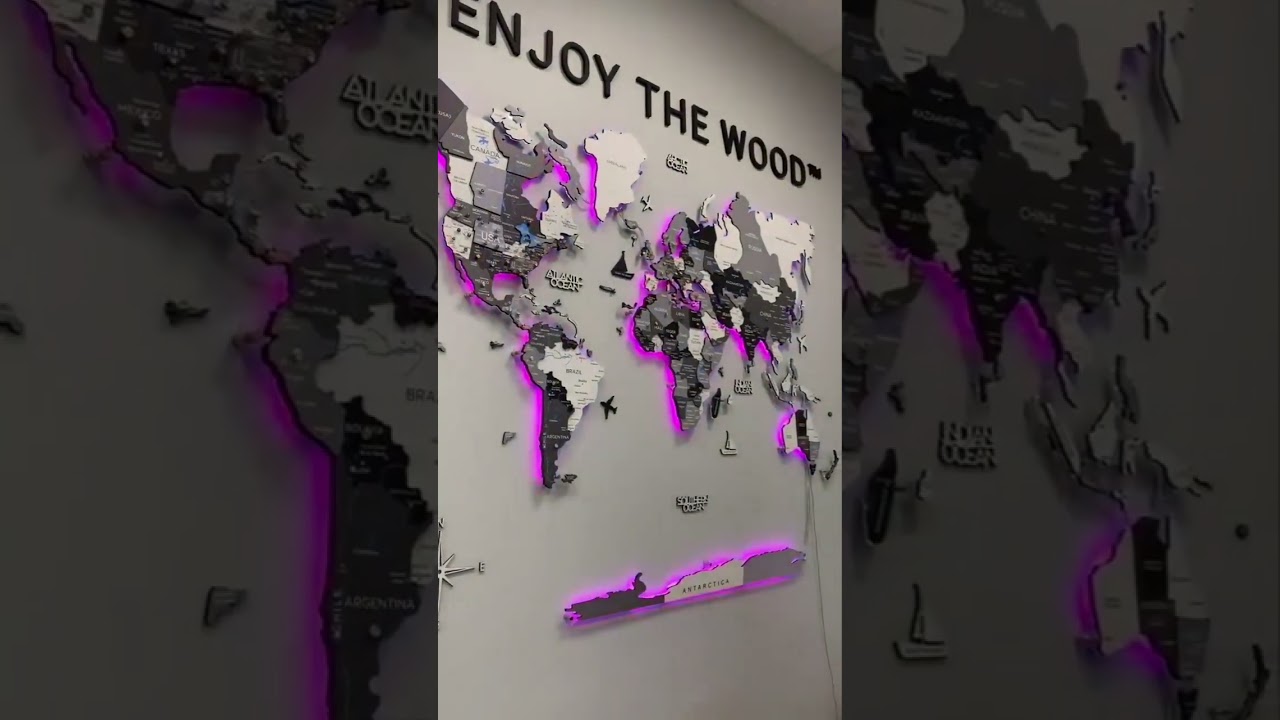 world map wall decor