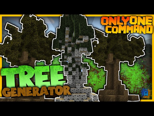 Minecraft - Tree Generator in one command! | Instant Birches, Ice and ...