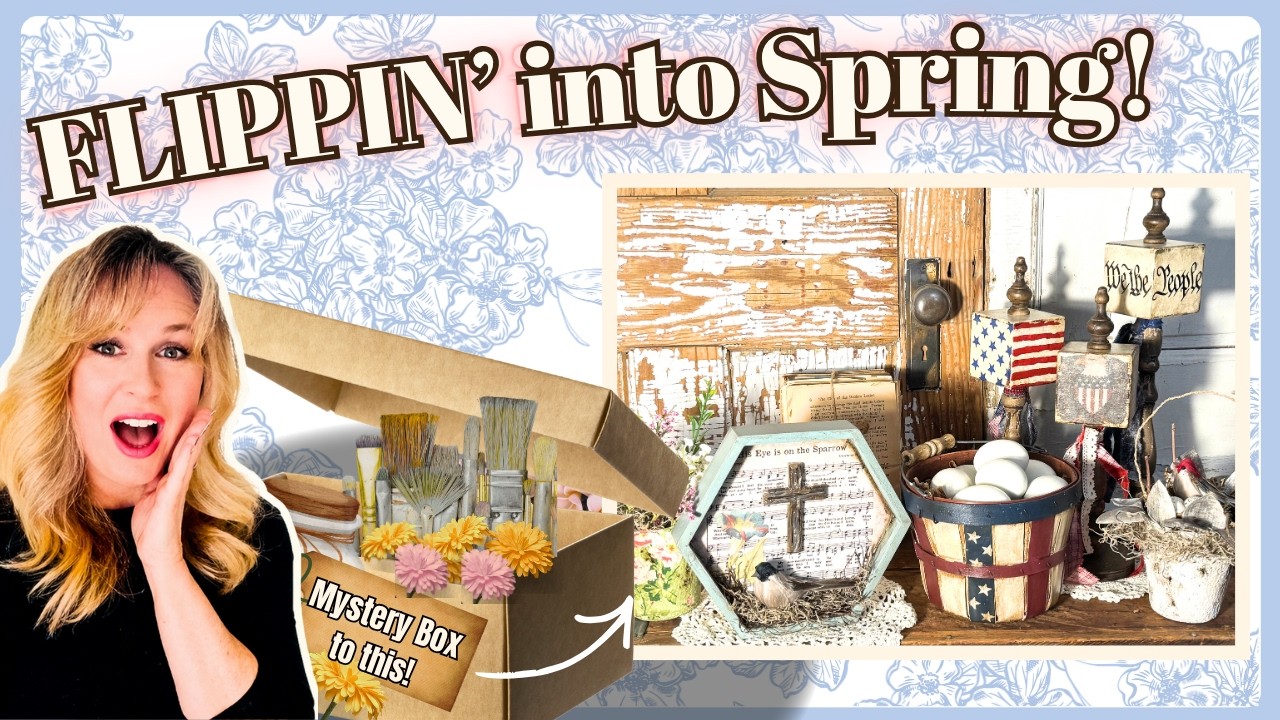 Spring Flippin' Frenzy! Watch How I Transformed a Mystery Box of Items into Amazing Decor!!