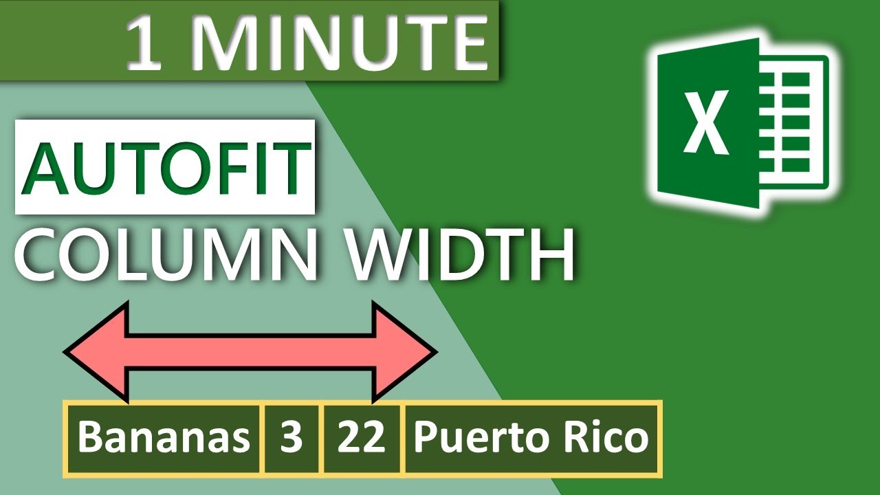 Excel Column Autofit  Width (2020) - 1 MINUTE
