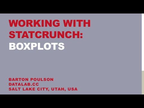 Working with StatCrunch: Boxplots Video Lecture - Statcrunch Tutorials for Beginners - Data and ...