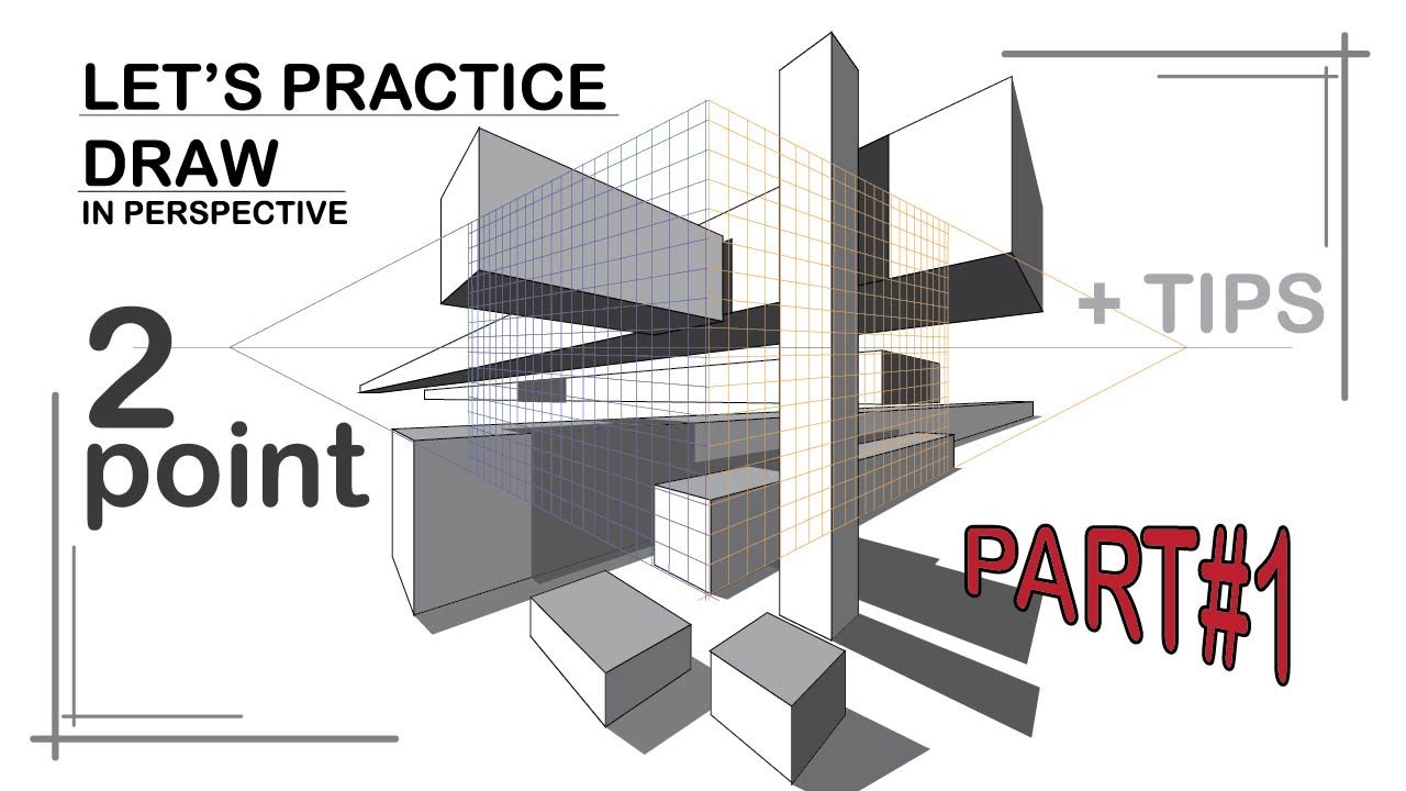 LET'S PRACTICE DRAW IN PERSPECTIVE | RANDOM RECTANGULAR PRISM | PART#1 : 2 POINT | ADOBE ILLUSTRATOR
