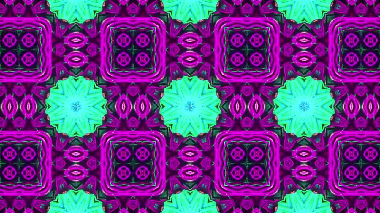 VJ Loop #168 Kaleidoscope Video Background Screensaver 1 Min