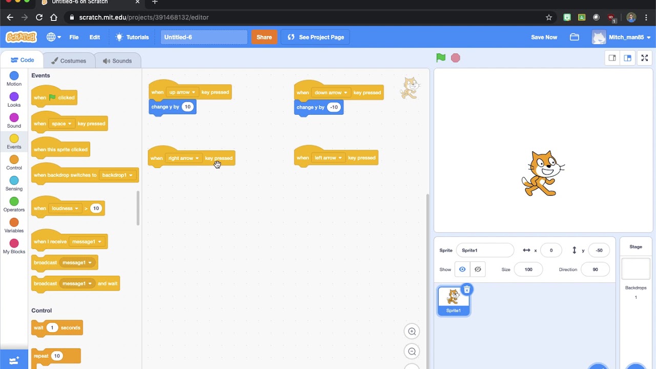 SCRATCH Keyboard Control
