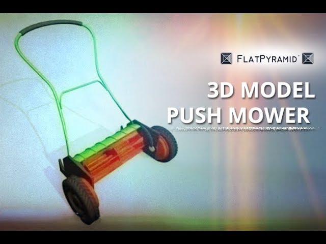 Push mower 3D Model - FlatPyramid