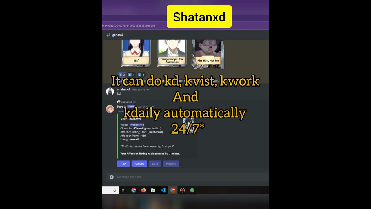 Karuta Tool: Automating KD, KVist, Kwork, and Kdaily | Karuta | Spartan & Shatanxd |  #anime
