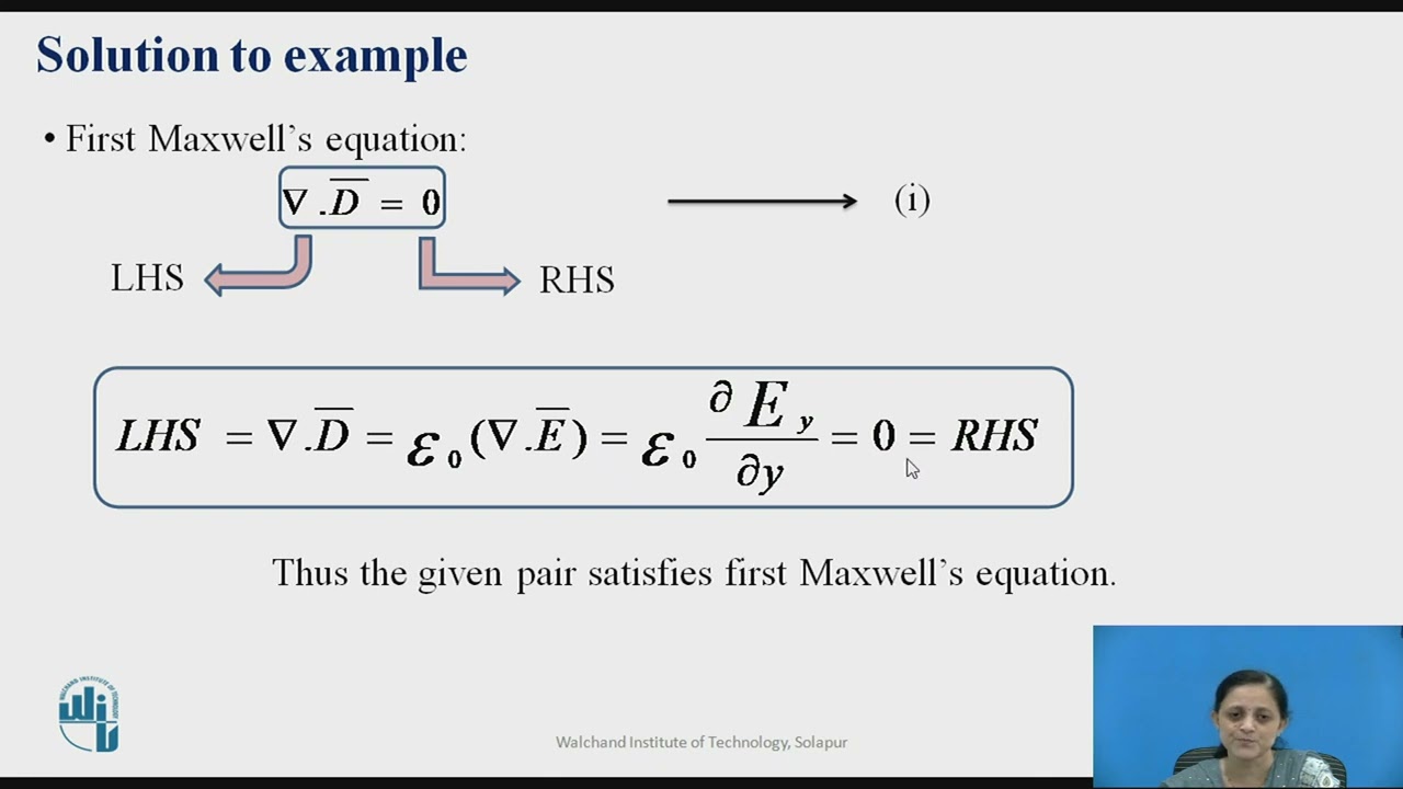 Solution to Maxwell's Equation