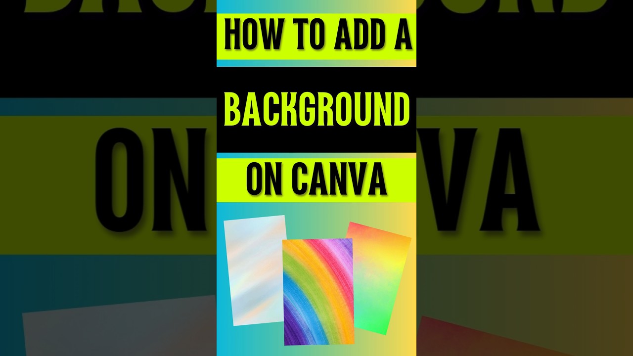 How to Add a Background in Canva #shortvideo #tutorial