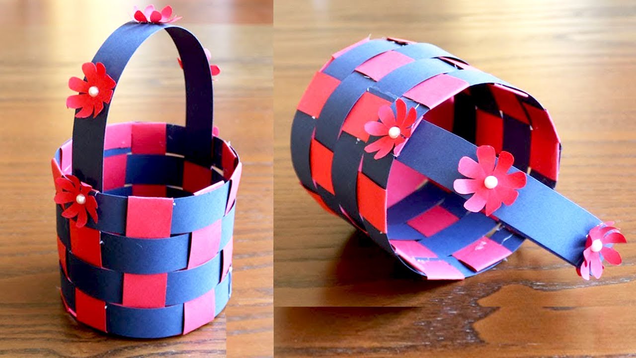 Beautiful Paper Basket- DIY Basket - Paper Craft - Home Decor, #01