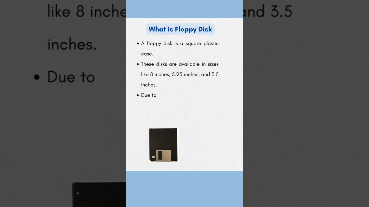 What is Floppy Disk | Computer Fundamentals |