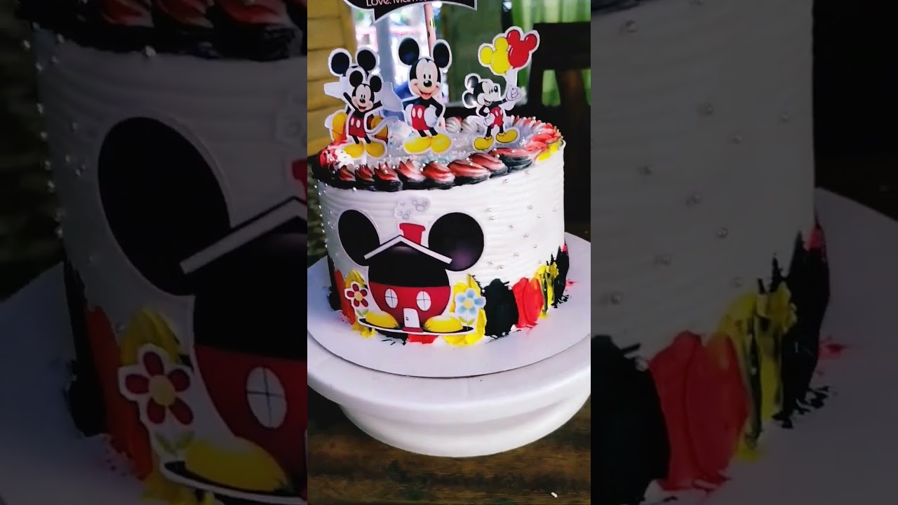 Mickey Mouse theme cake /Printed toppers