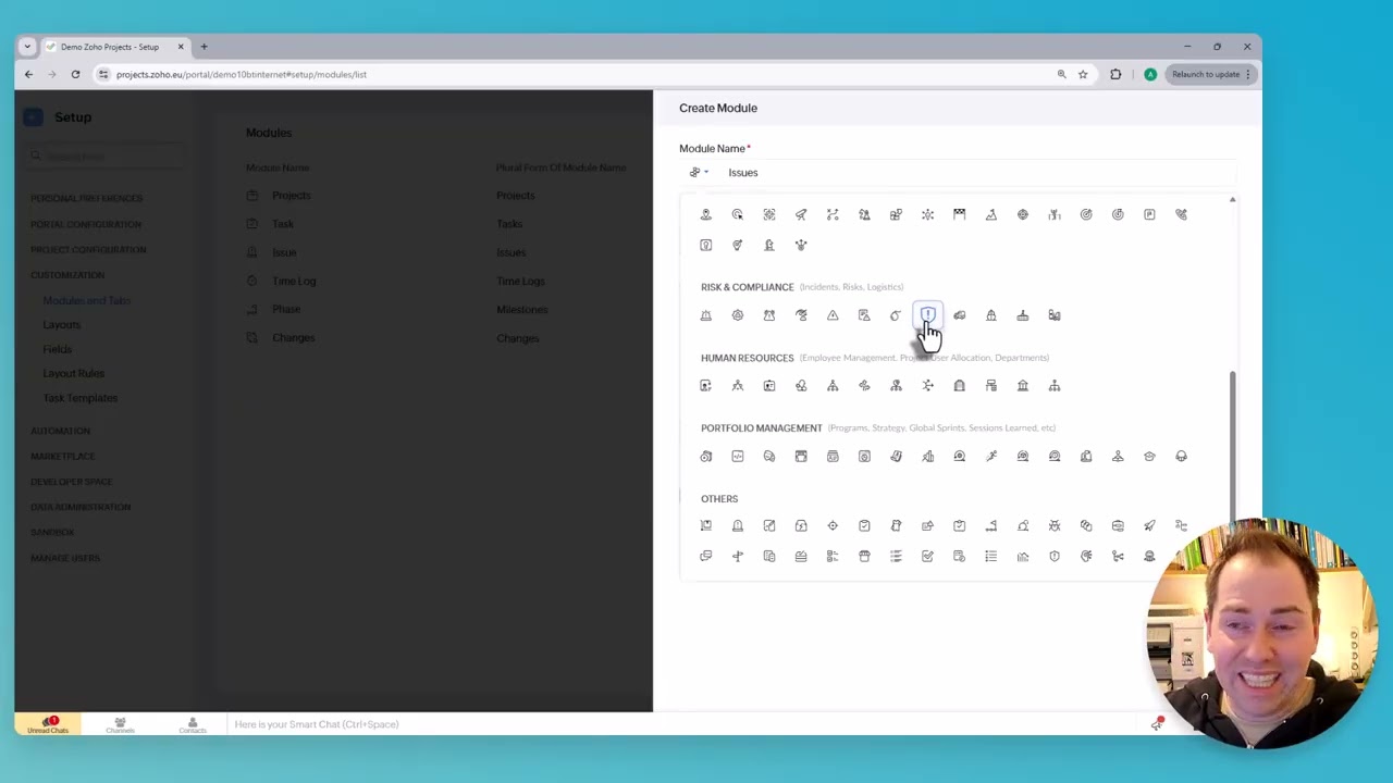 Zoho Projects - Custom Module - New Feature