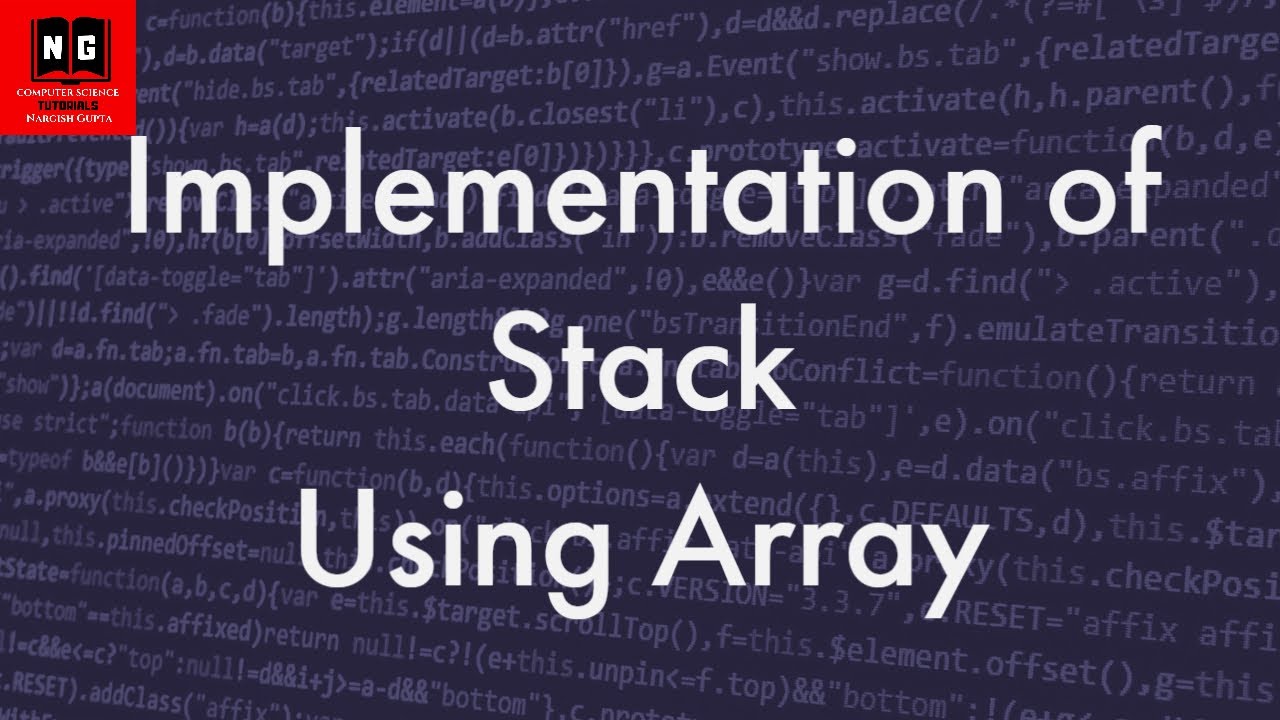 Stack Implementation | Stack Implementation using Array | Program to Implementation stack in C