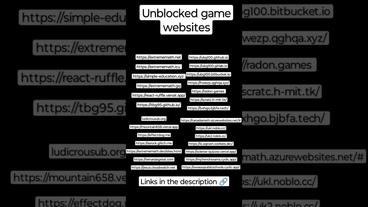 u n b l o c k e d game websites for 2023