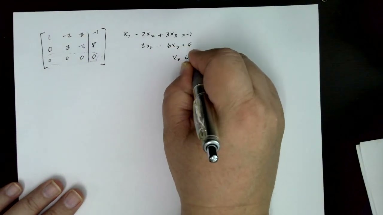 Math 240 Linear Algebra Section 1-1 Video 1 of 3
