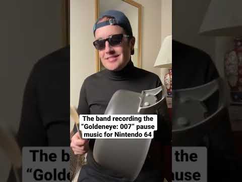 The band recording the “Goldeneye: 007” pause music for Nintendo 64 #90skids #nintendo64 #n64