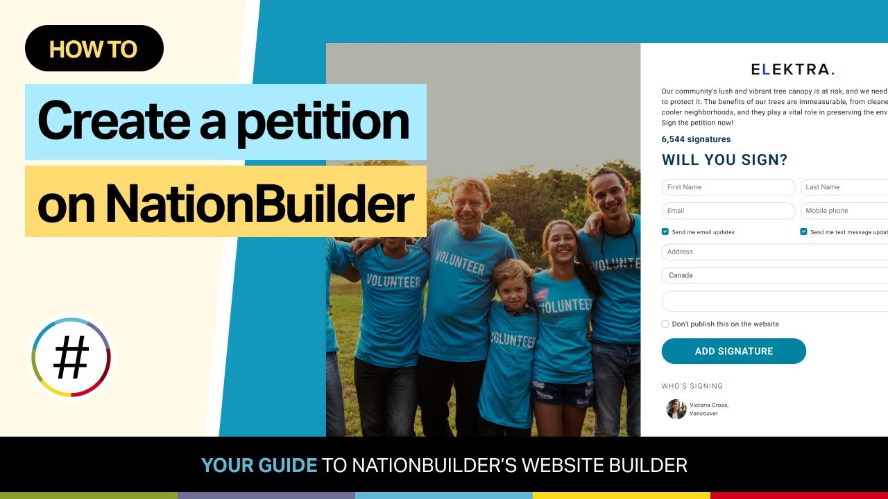 How to create a petition on NationBuilder