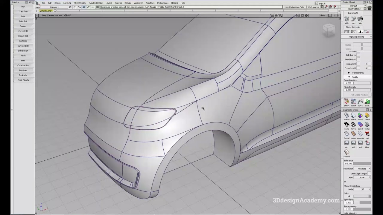 Autodesk Alias Basic Tutorials 15 - How to Pick Objects 2
