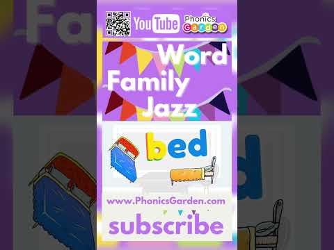 ED | Word Family Jazz | Rhyming Words | Phonics Garden